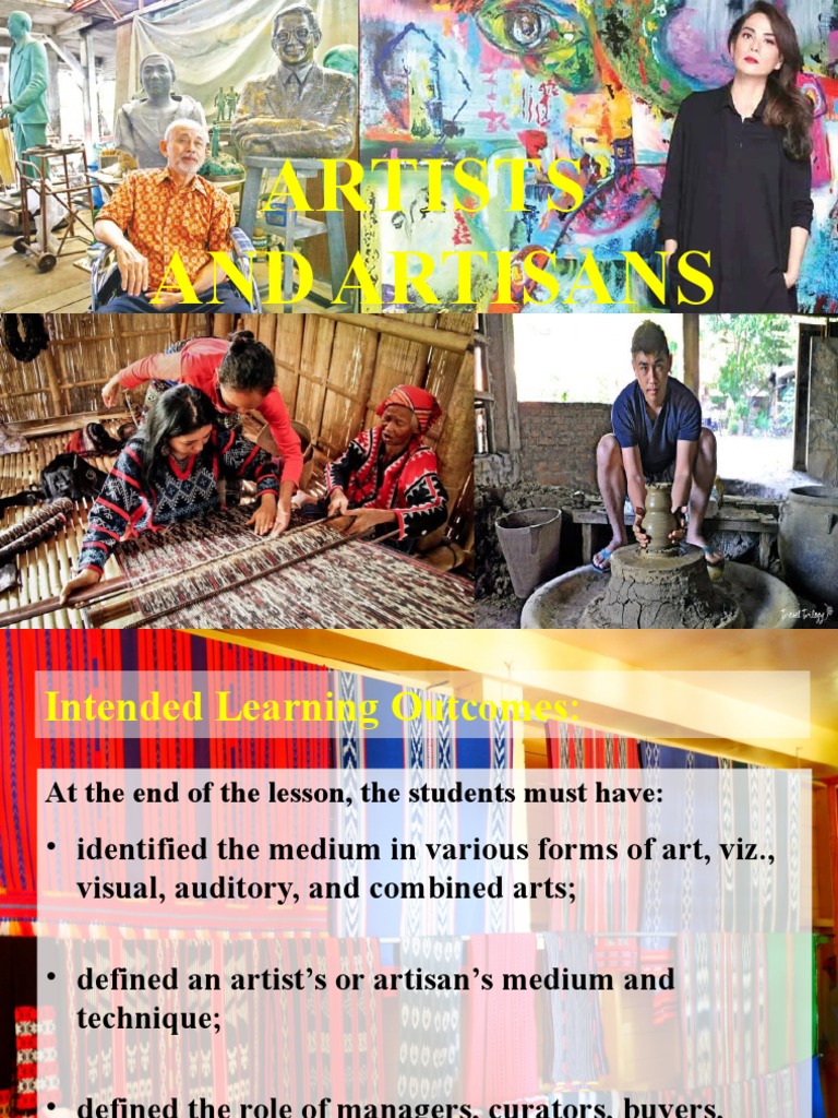 GE 5 - Art Appreciation Lesson 5. Artists and Artisans | PDF ...