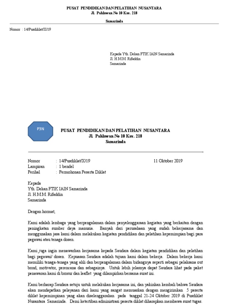 Surat Model Block Style | PDF