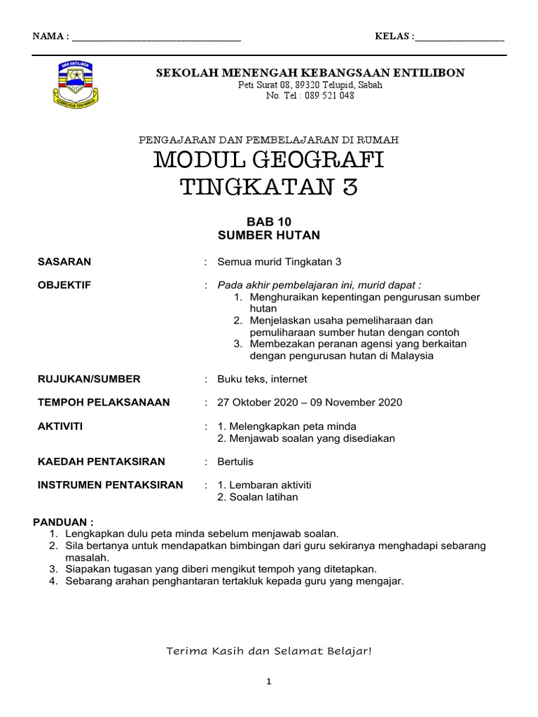 Modul Geografi Tingkatan 3 | PDF