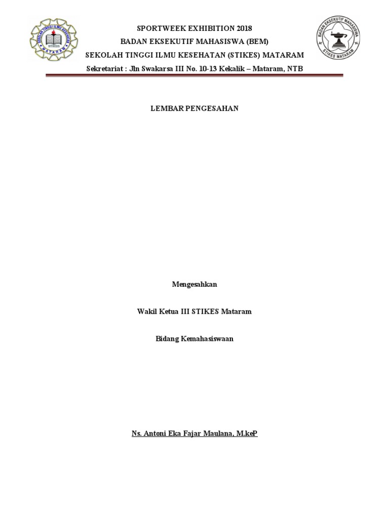 Contoh LPJ Futsal Antar SMA | PDF