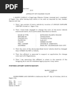 Affidavit of Change Color Lto | PDF | Vehicle Registration Plate