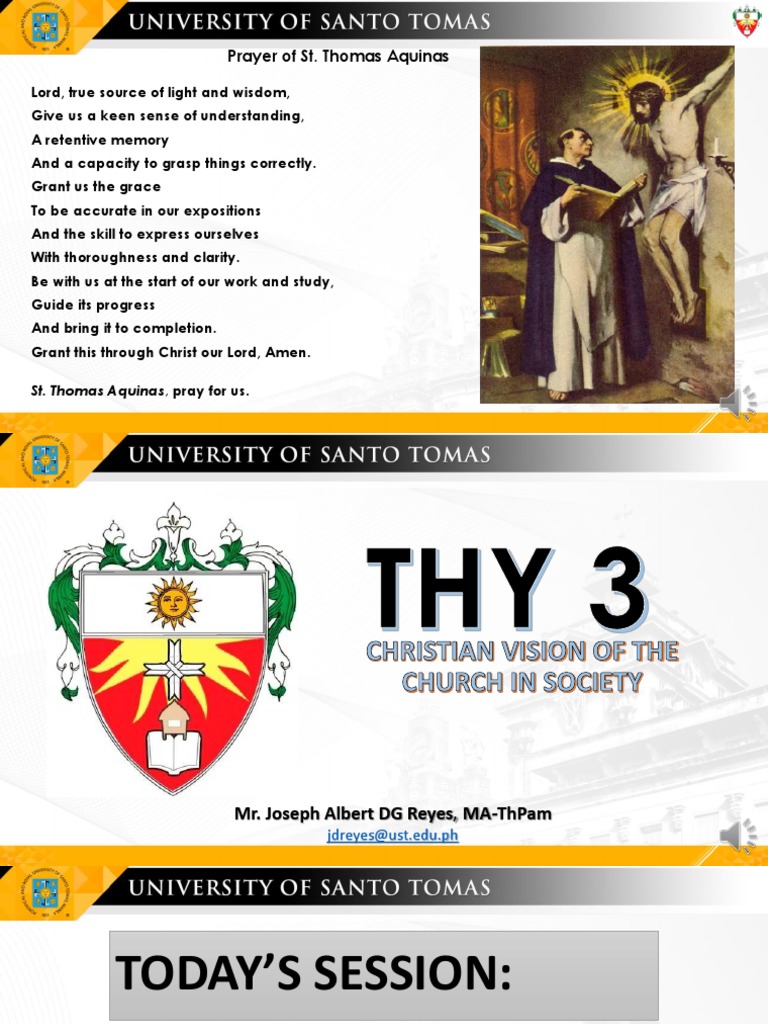 THY 3 UNIT 3, LESSON 2 WEEK 6.1 - 7.0 Principles of CST - RECORDED LECTURE PDF | PDF | Catholic ...