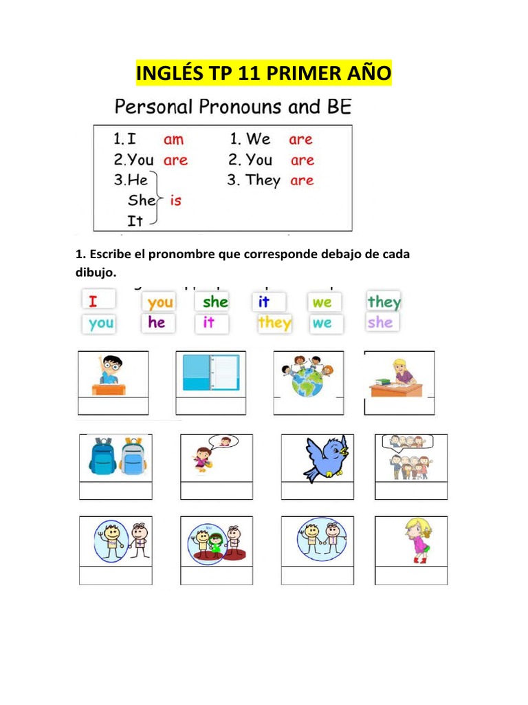 Inglés Primer Año Secundaria | PDF