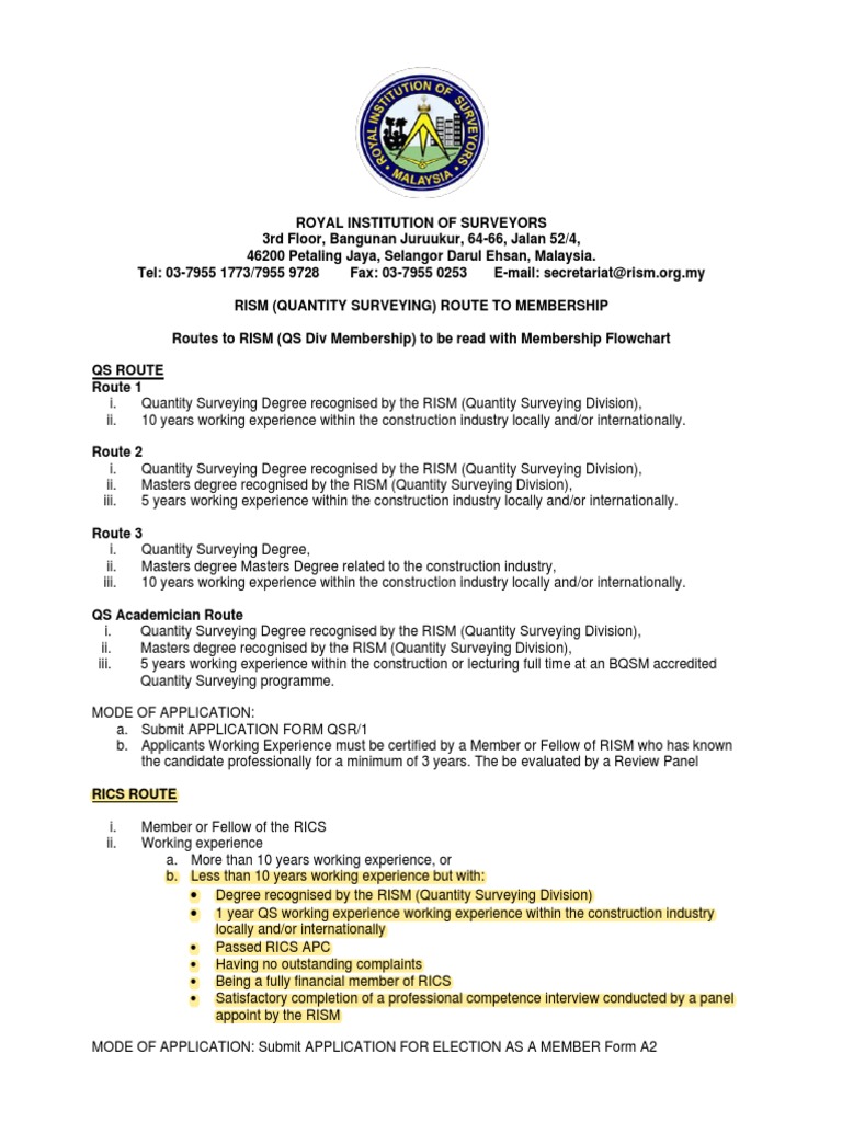 RISM QS ROUTE Read With Flowchart Sep 2019 | PDF | Vocational Education ...