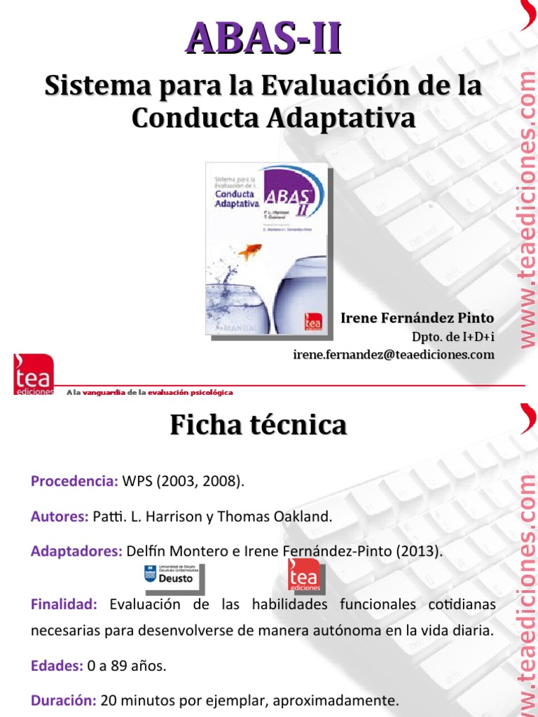 Presentación ABAS-II | PDF | Validez (Estadísticas) | Sicología