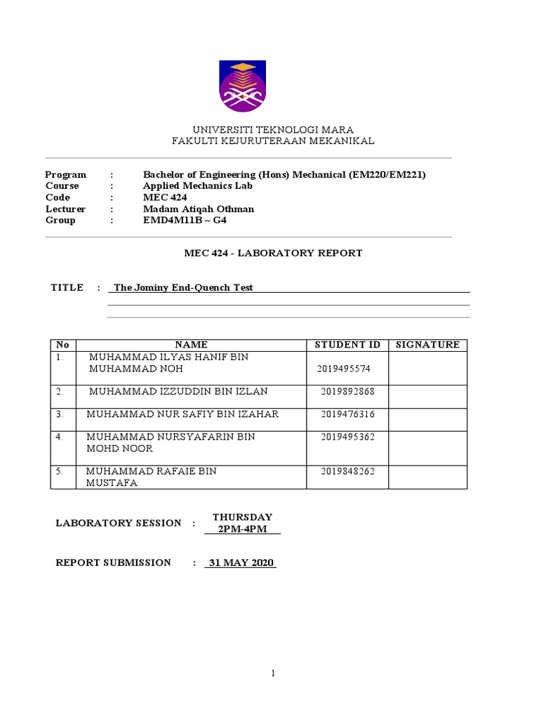 Lab 3 Material Science G4 Pdf Heat Treating Steel