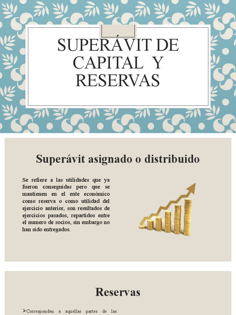 Superávit de Capital y Reservas | PDF | Depreciación | Impuesto sobre ...