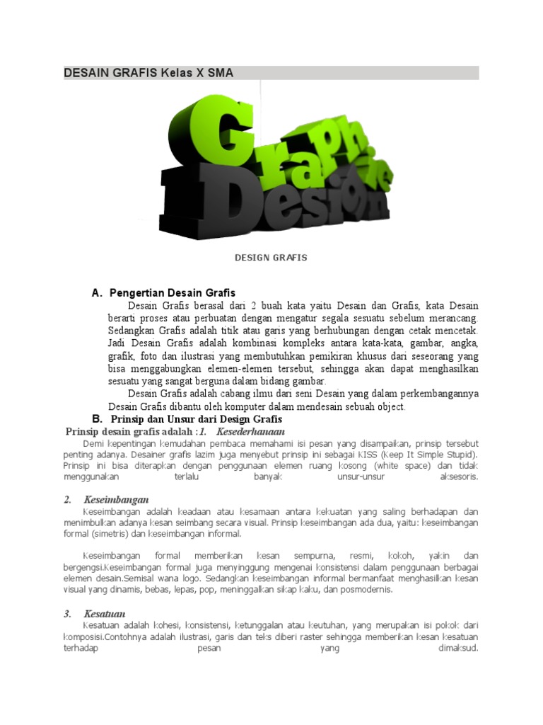 Desain Grafis Kelas X Sma | PDF