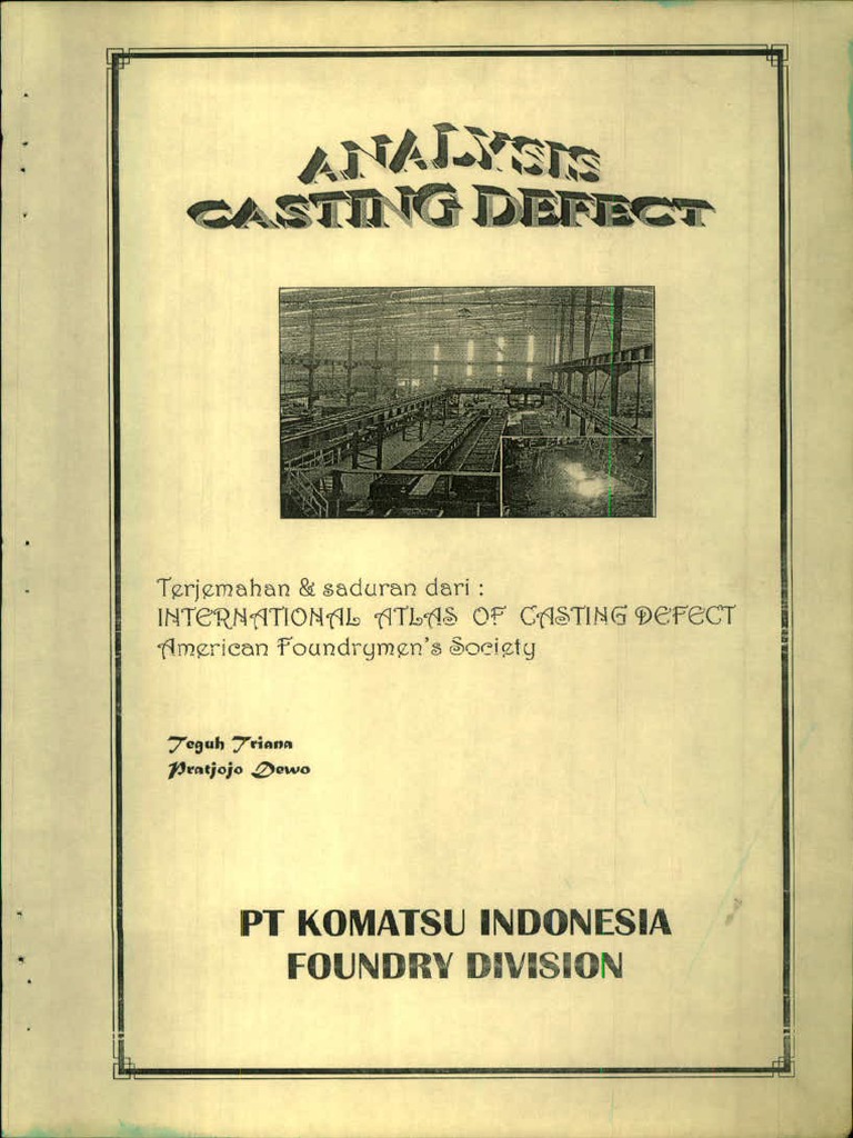 Analysis Cast Defect PDF | PDF