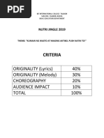 CRITERIA FOR JUDGING Poster Making | PDF