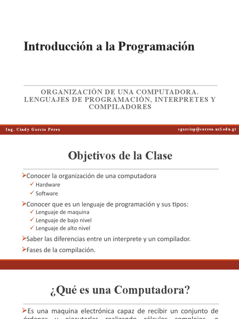 Clase # 1 - Hardware, Software, Lenguajes de Programación | PDF ...