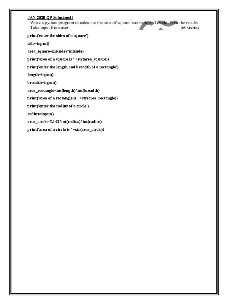 Python QP Solution Module 1 ND 2 | PDF