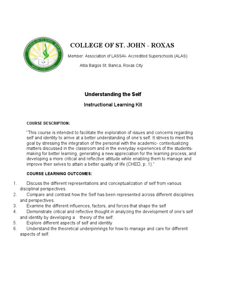 Module 2 For Understanding The Self | PDF | Self | Identity (Social ...