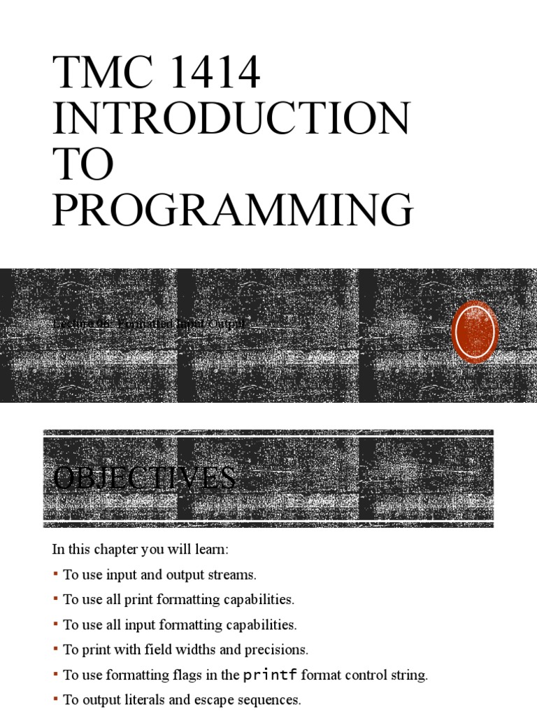 Lecture 06 Formatted Input Output Pdf Integer Computer Science Parameter Computer