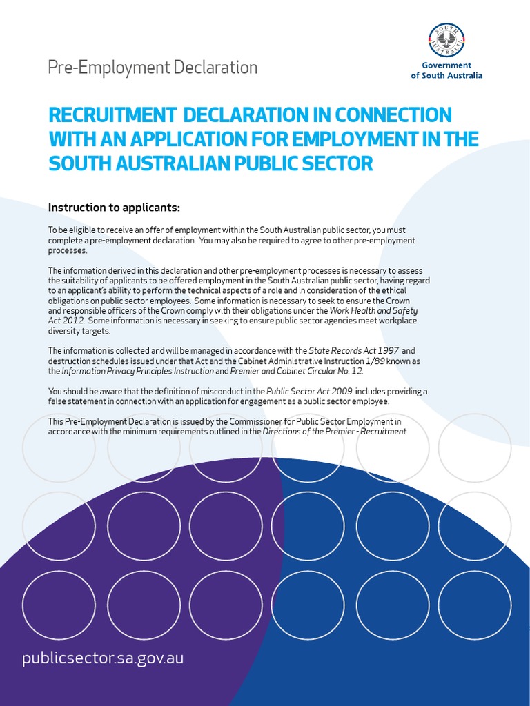 Employement Declaration | PDF | Confidentiality | Criminal Record