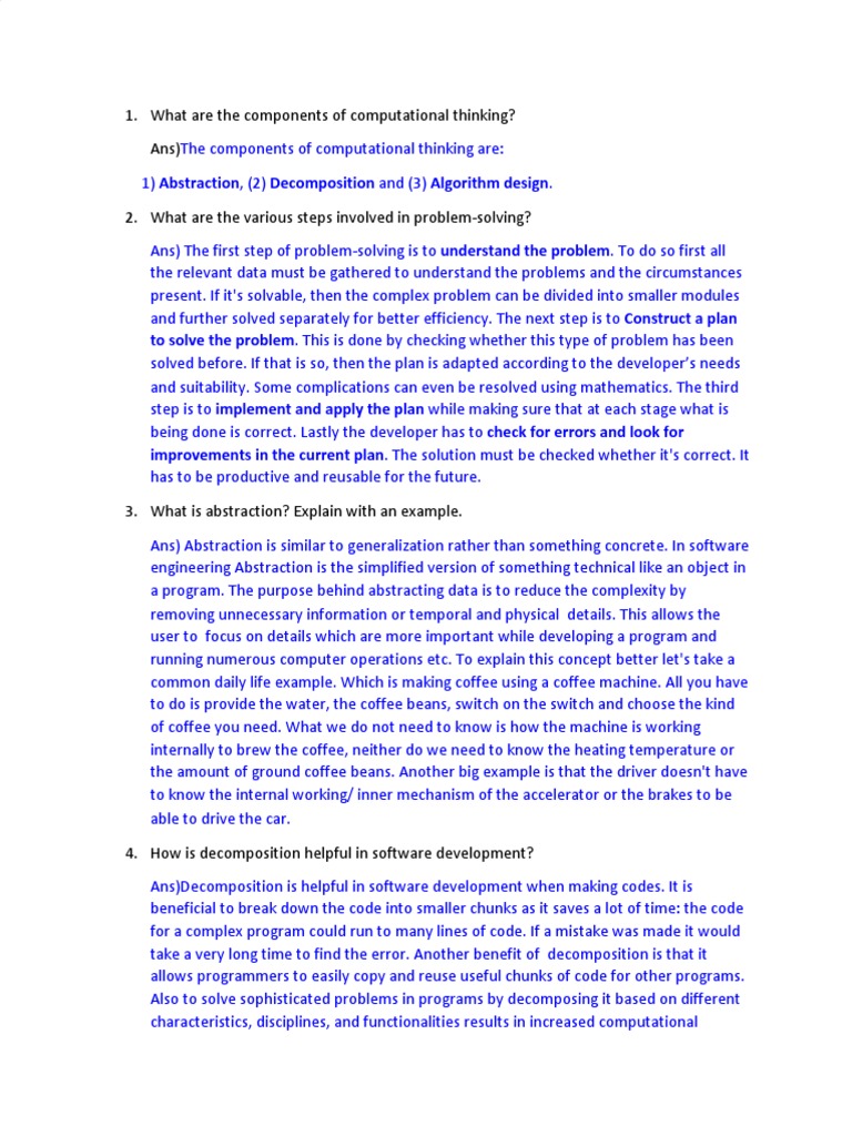 Emaz Kareem (10-F) - Problem Solving and Algorithm Design | PDF | Abstraction (Computer Science ...