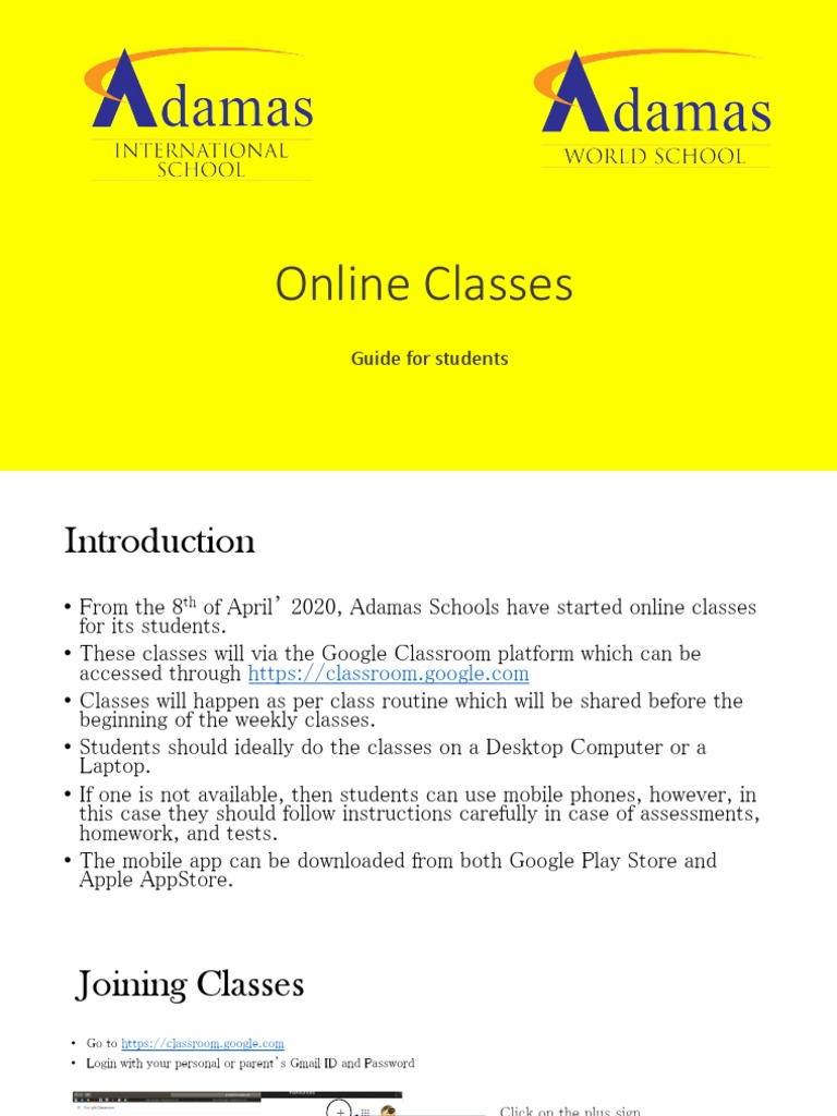 Online Class Guide for Students | PDF | Educational Technology | Computing