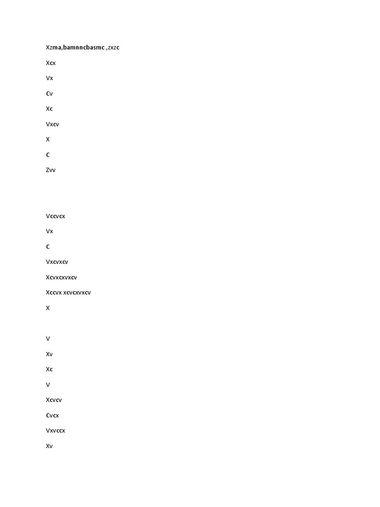 Xzma, Bamnncbasmc, ZXZC XCX VX CV XC VXCV X C ZVV | PDF