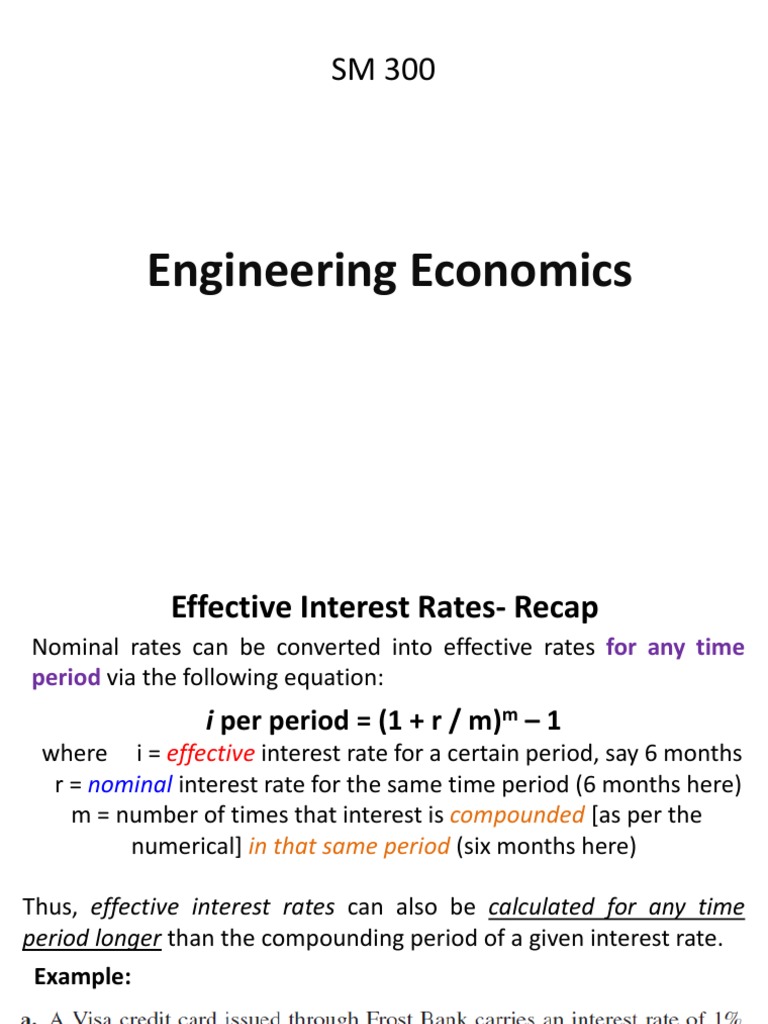 Engineering Economics | PDF | Compound Interest | Interest