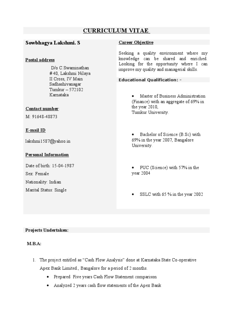 Lakshmi Resume | PDF
