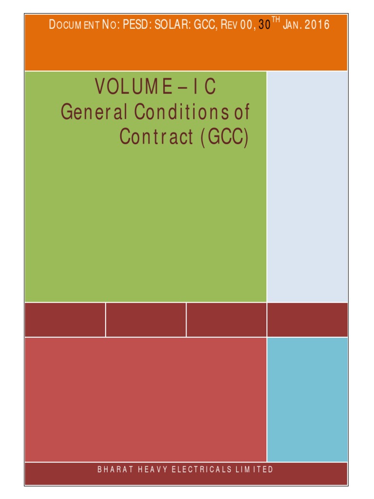 GCC of Bhel | PDF | Auction | Specification (Technical Standard)