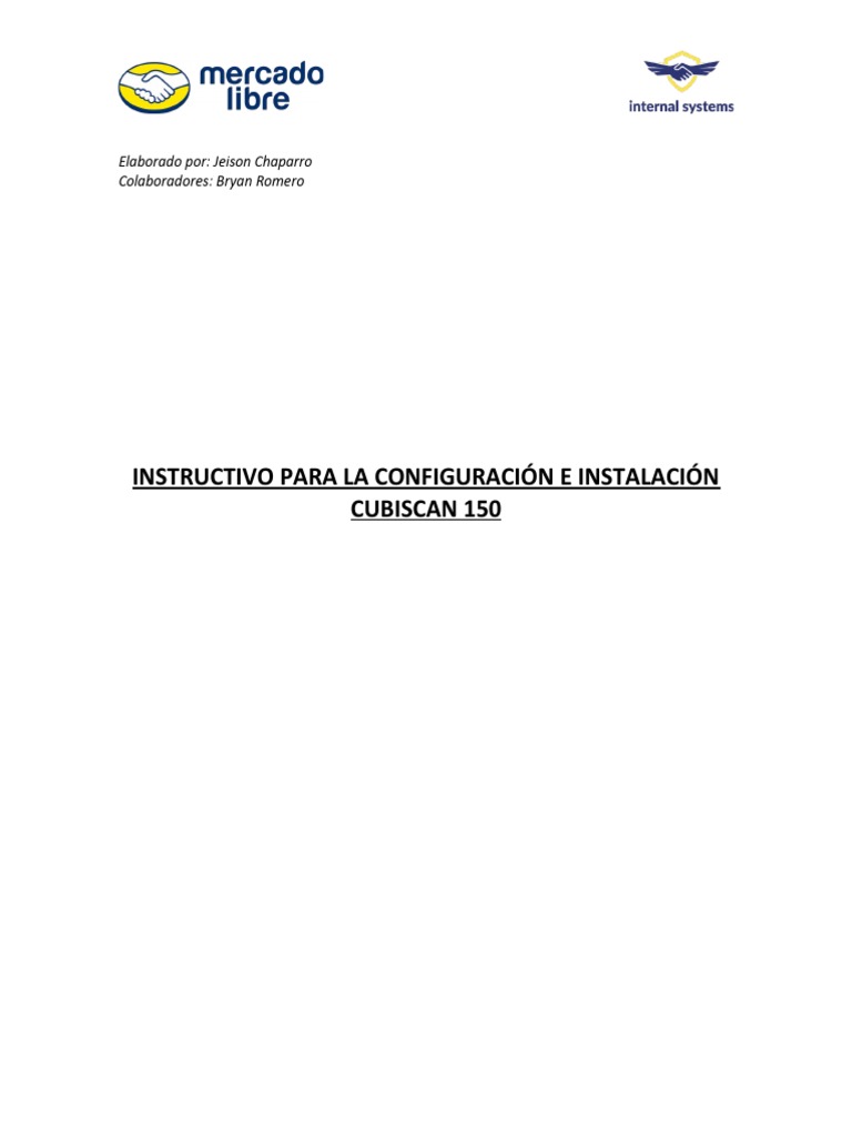 Instalación y Configuración Cubiscan 150 | PDF | Usuario (informática ...