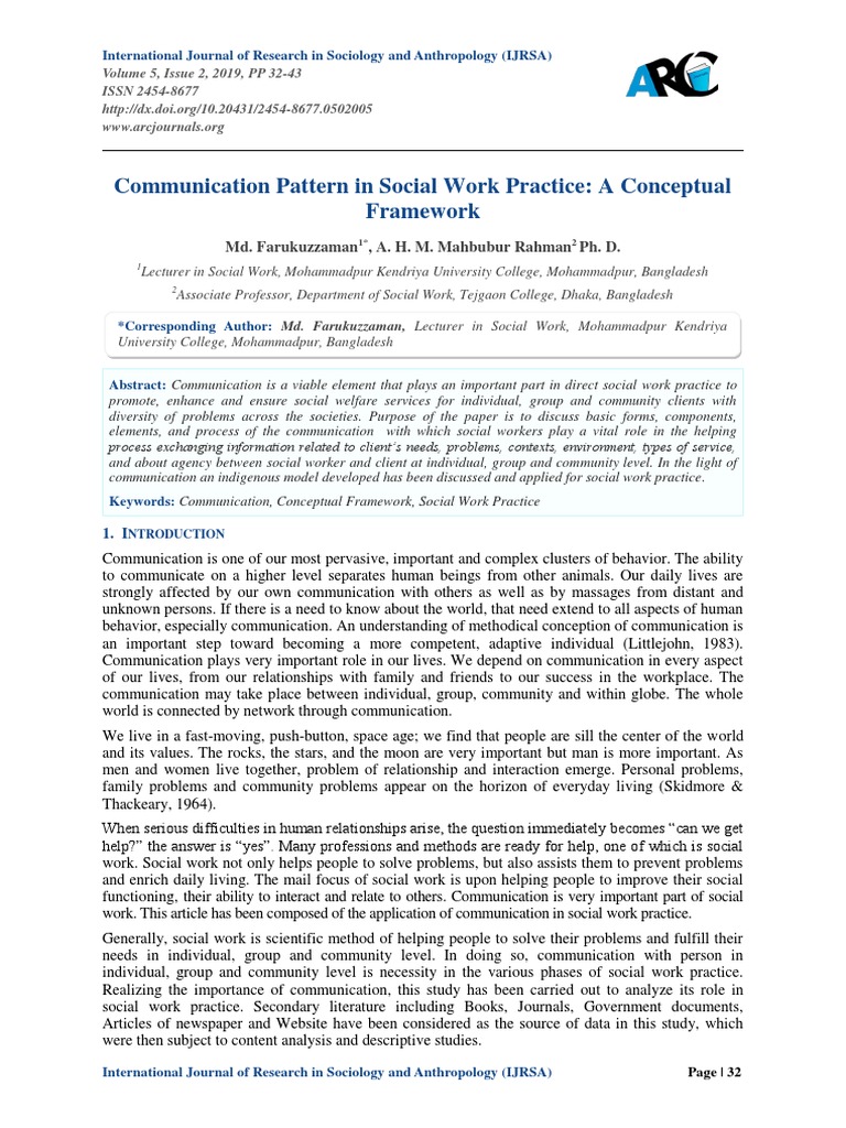 SOCIAL WORK 2a | PDF | Nonverbal Communication | Social Work