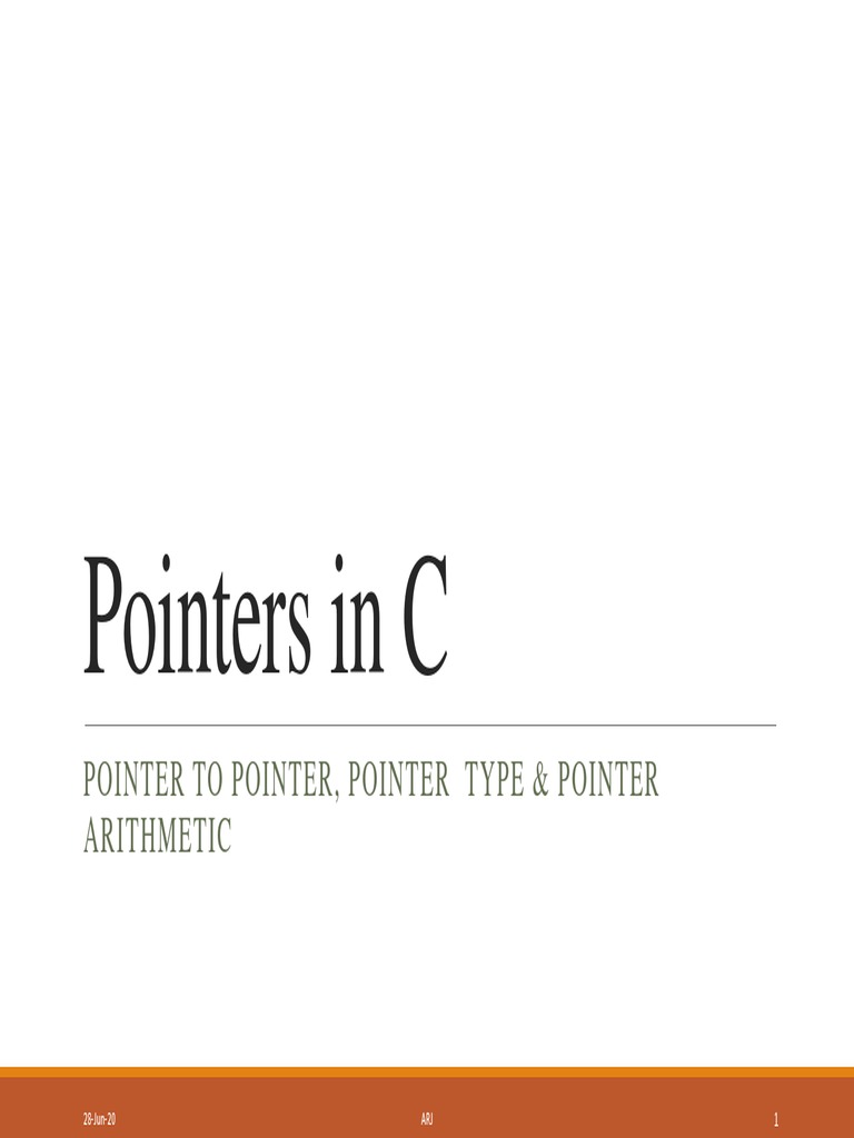 Pointer To Pointer PDF | PDF