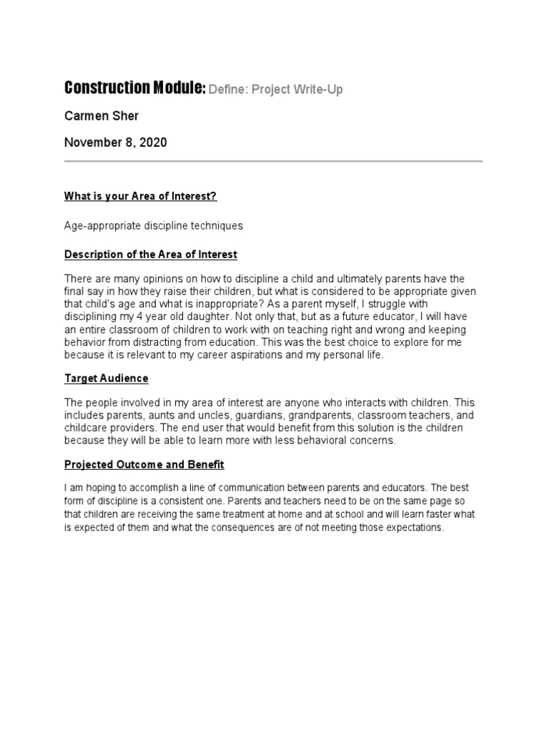 Project Write-Up Template | PDF