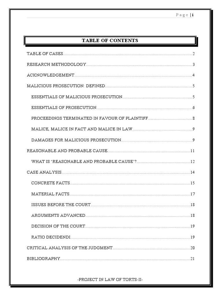 Malicious Prosecution | PDF | Malicious Prosecution | Lawsuit