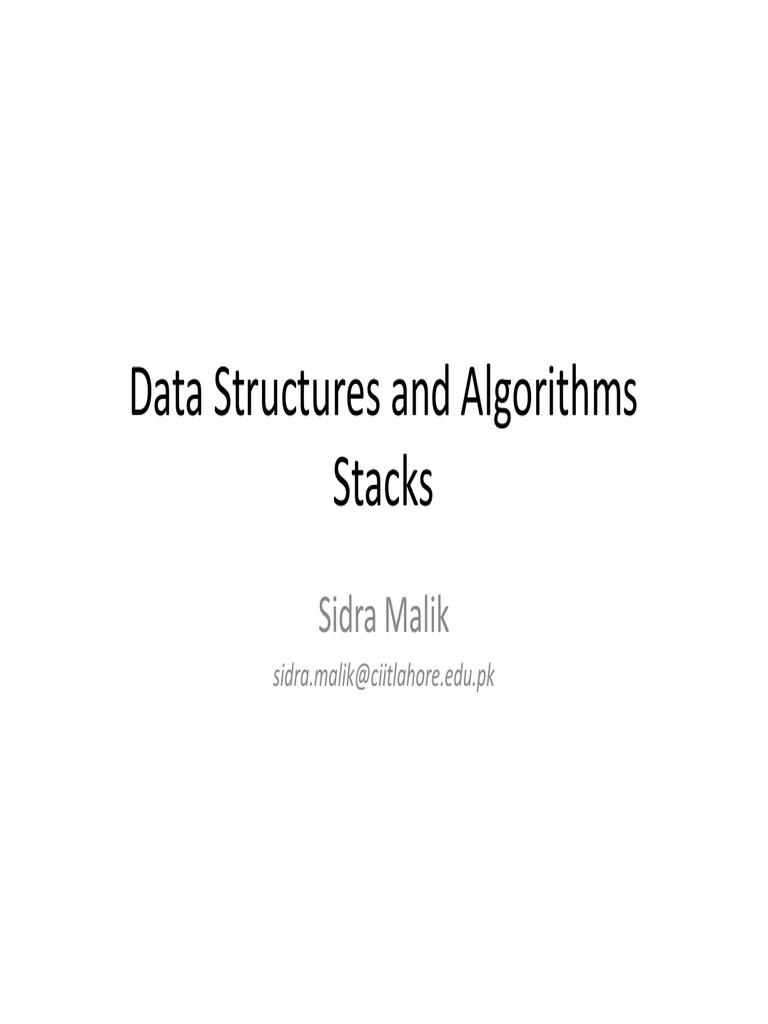 6 - Lec06 - Stacks | PDF | Computer Programming | Notation