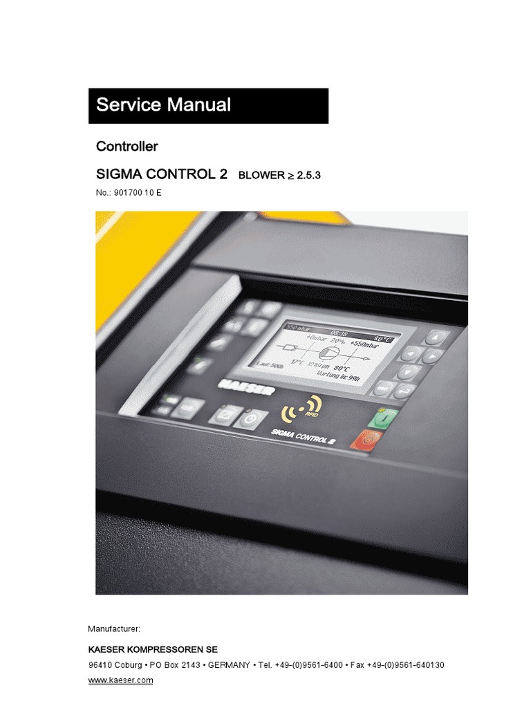 Service Manual: Controller Sigma Control 2 | PDF | Menu (Computing ...
