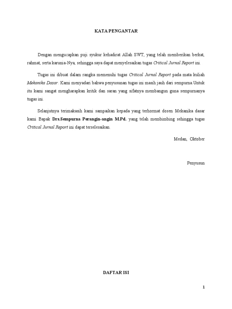 CJR Mekanika Dasar | PDF