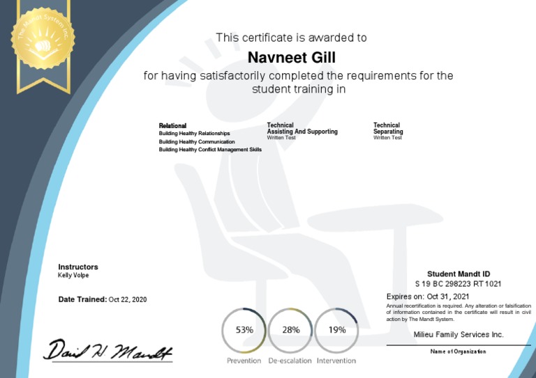 Mandt Certificatepdf | PDF