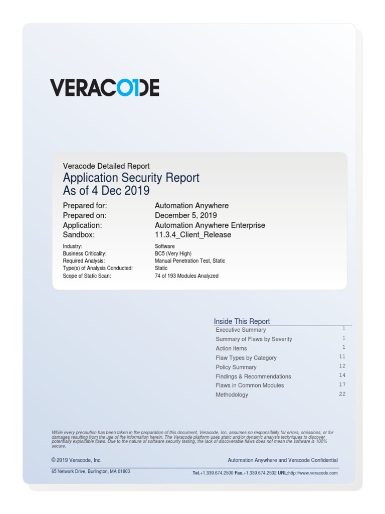 AAE Client 11.3.4 Veracode Report | PDF | Penetration Test | Systems ...