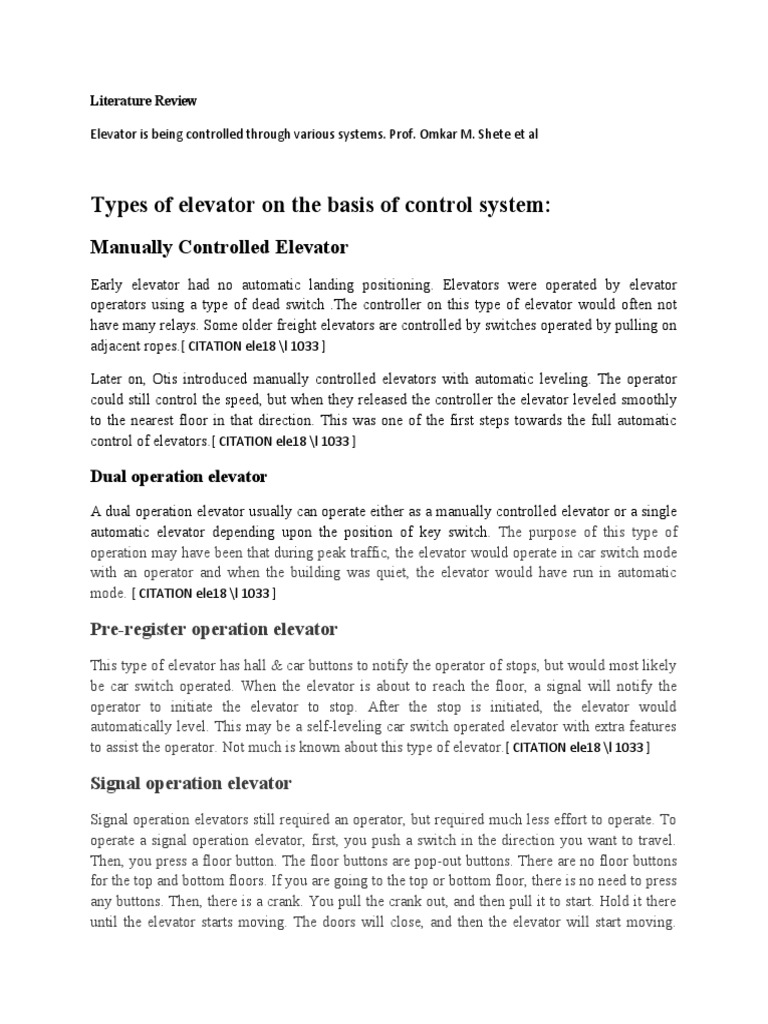 PLC Based Elevator | PDF | Programmable Logic Controller | Elevator