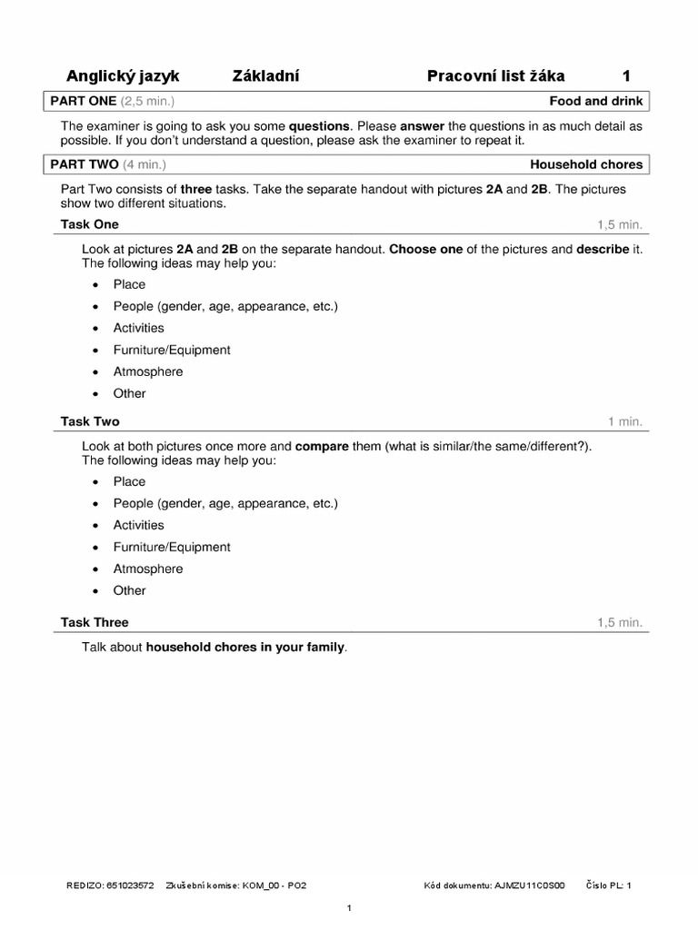 Pracovní Listy - MZ 2011 PDF | PDF