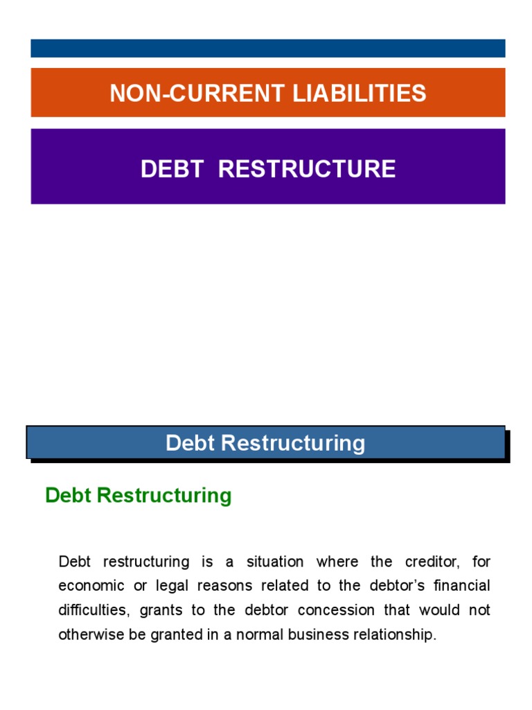 Module 2B. Debt Restructuring | PDF | Equity (Finance) | Bonds (Finance)