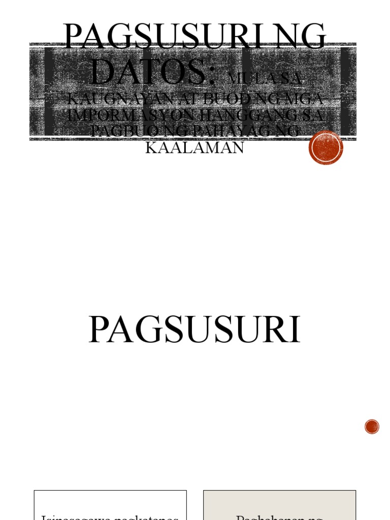 YUNIT-2 ppt6 Pagsusuri-ng-Datos | PDF