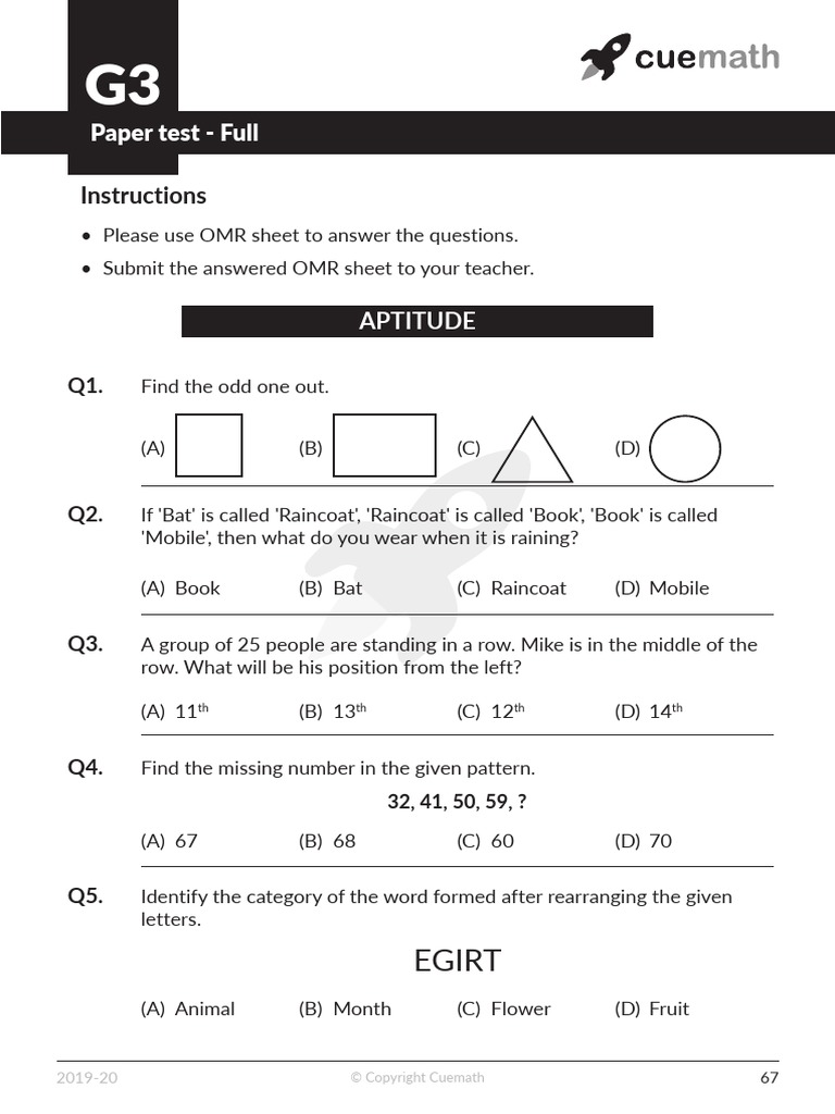 IMO Sample Paper Grade 3 | PDF | Teaching Mathematics | Nature
