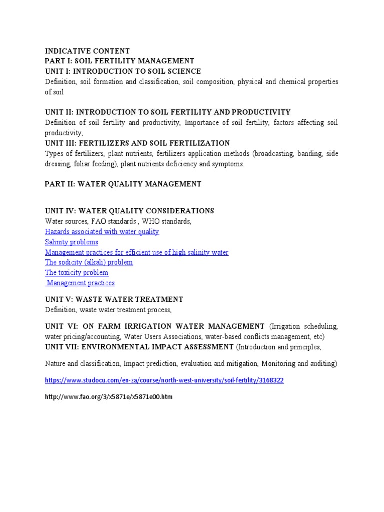 Indicative Content | PDF