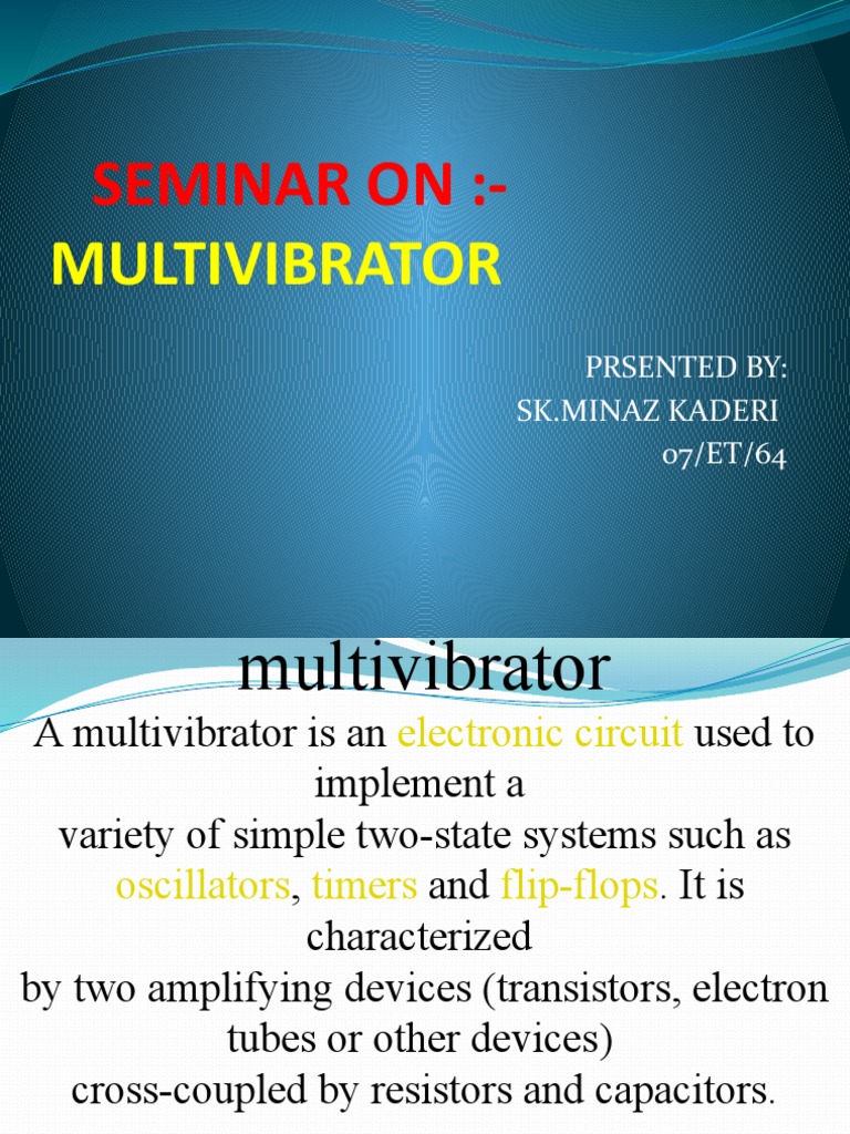 Multivibrator Circuit Seminar | PDF