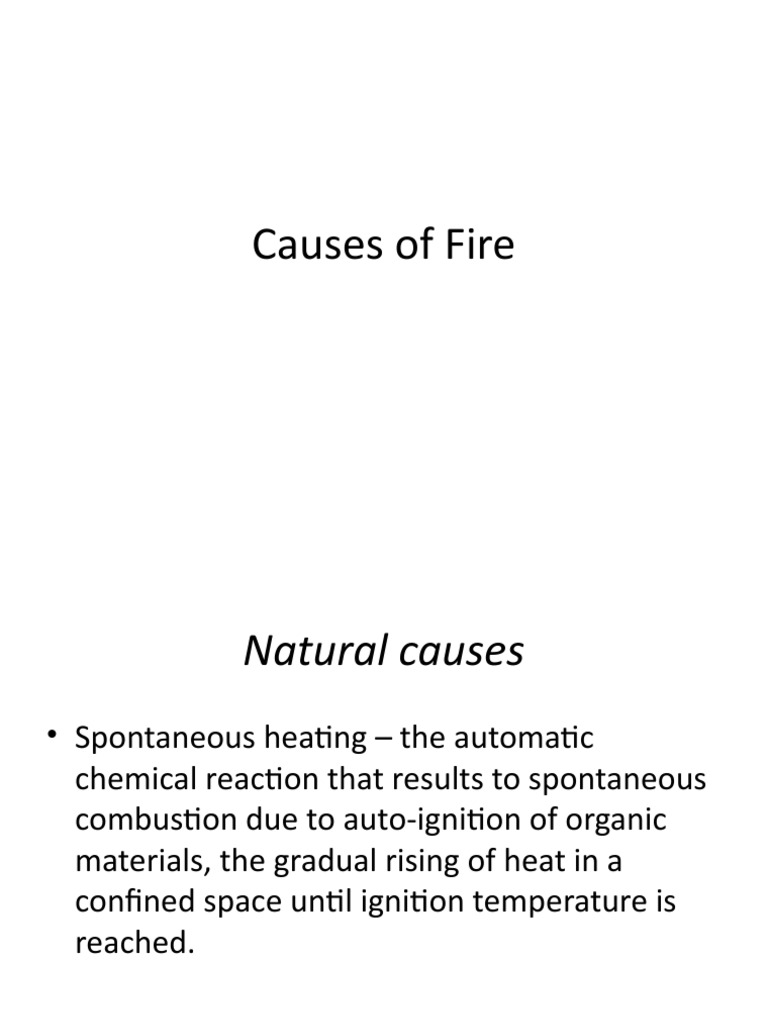 Causes of Fire | PDF | Fires | Electric Current