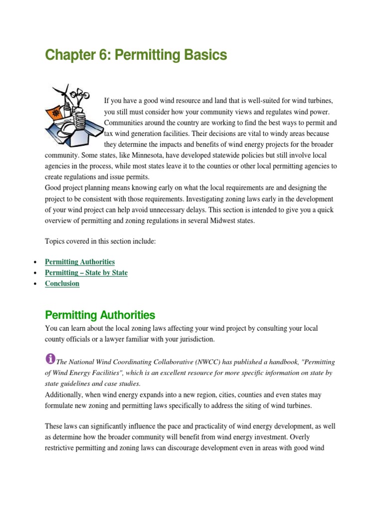 Wind Energy Permitting Overview | PDF | National Environmental Policy ...