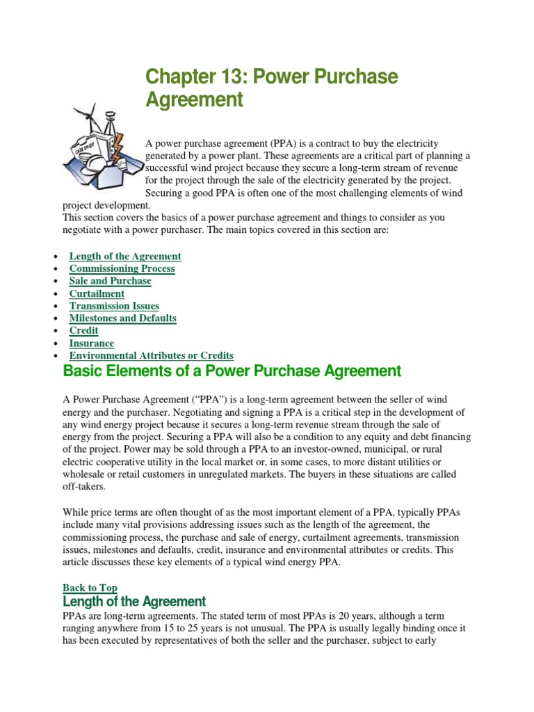 A13 - Power Purchase Agreement PPA | PDF | Credit | Finance & Money ...