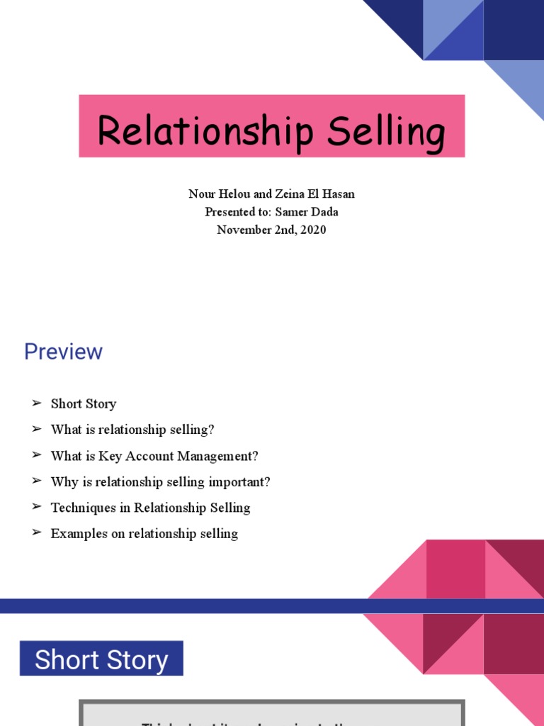 Relationship Selling Essentials | PDF | Sales | Influence (Social And ...