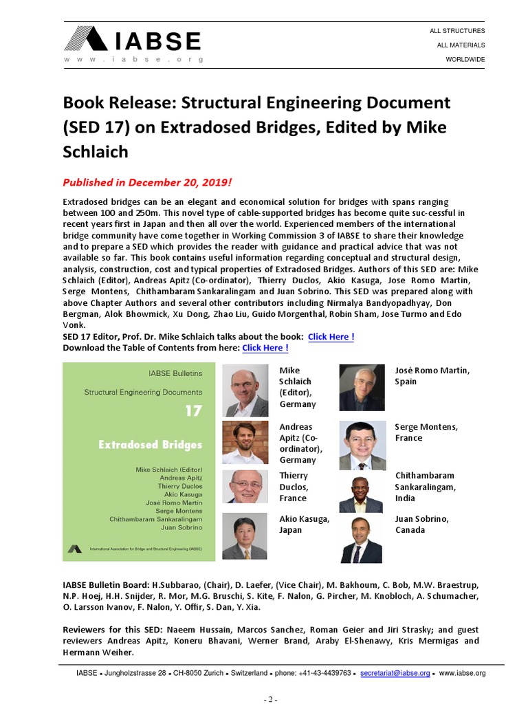 Iabse: Book Release: Structural Engineering Document (SED 17) On ...