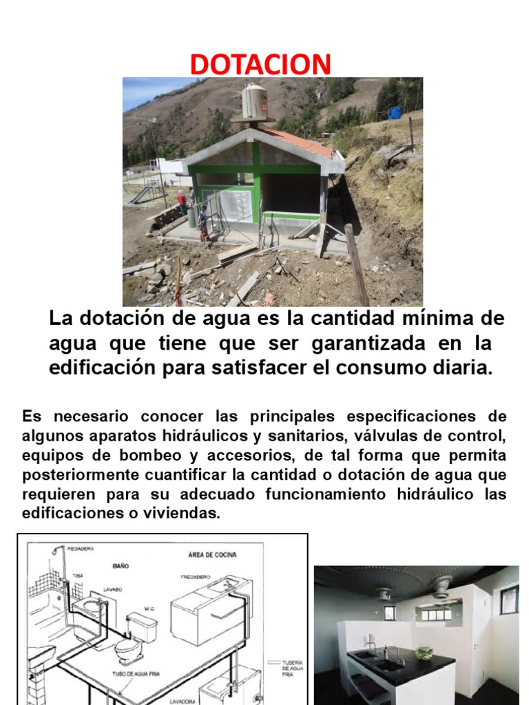 SESION 13, (Calculo Dotacion Agua FRia) | PDF | Tanques | Agua