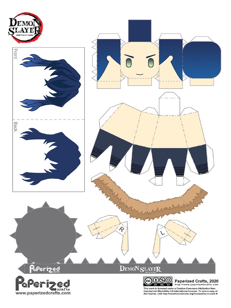 Demon Slayer - Inosuke Hashibira Papercraft | PDF
