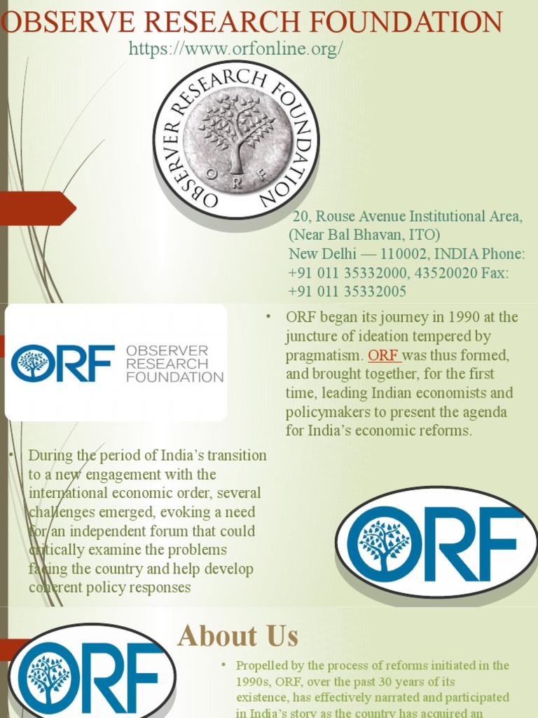 Observer Research Foundation News Website | PDF